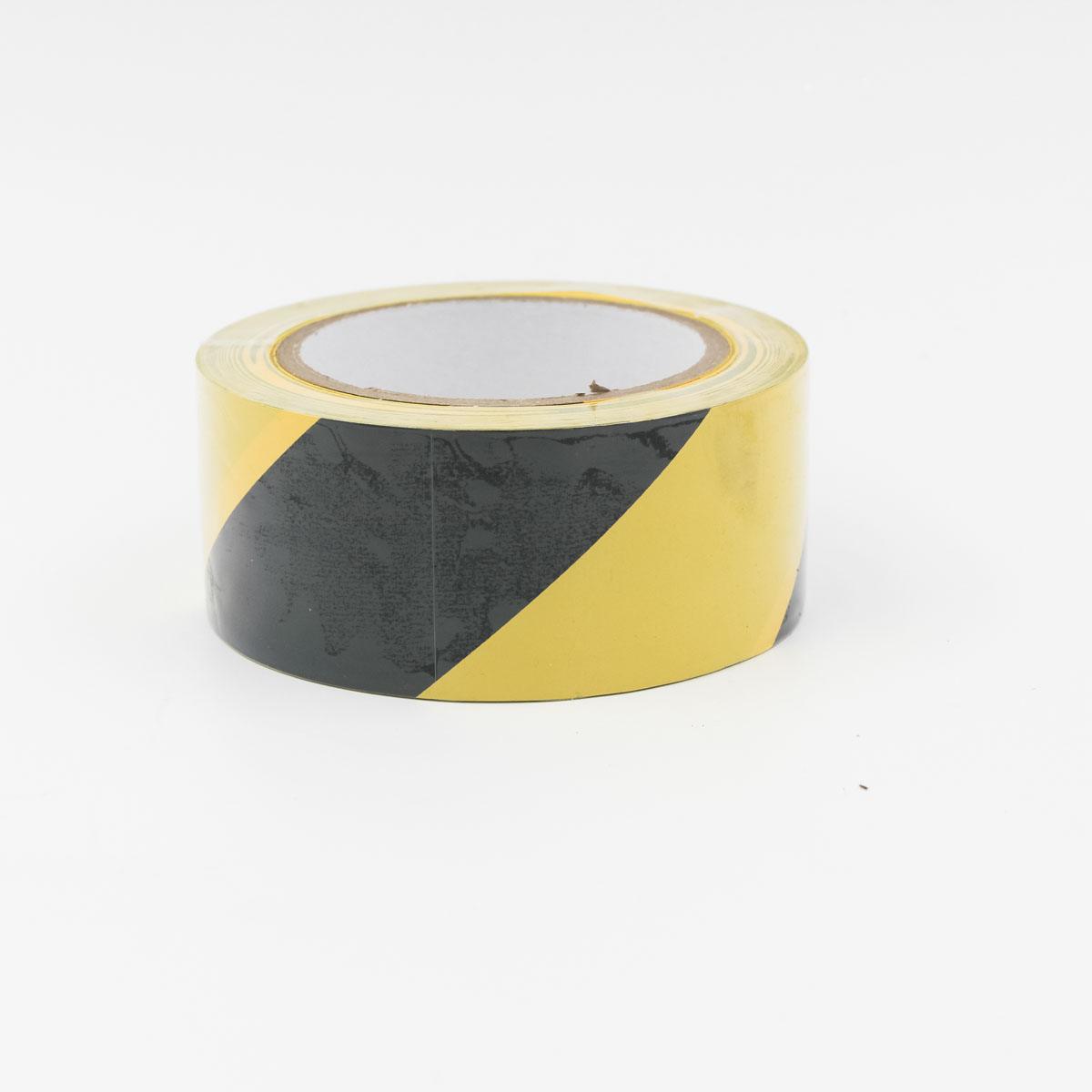 BLACK/YELLOW HAZARD TAPE (STICKY) - Tilbury Scaffolding Sales