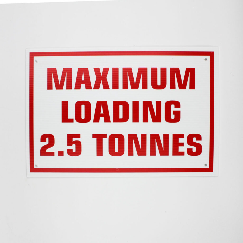 MAXIMUM LOADING SIGN - Tilbury Scaffolding Sales