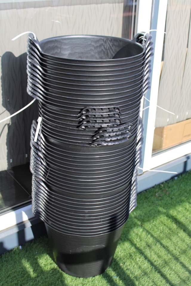 12 x 25LTR BLACK BUCKETS - Tilbury Scaffolding Sales